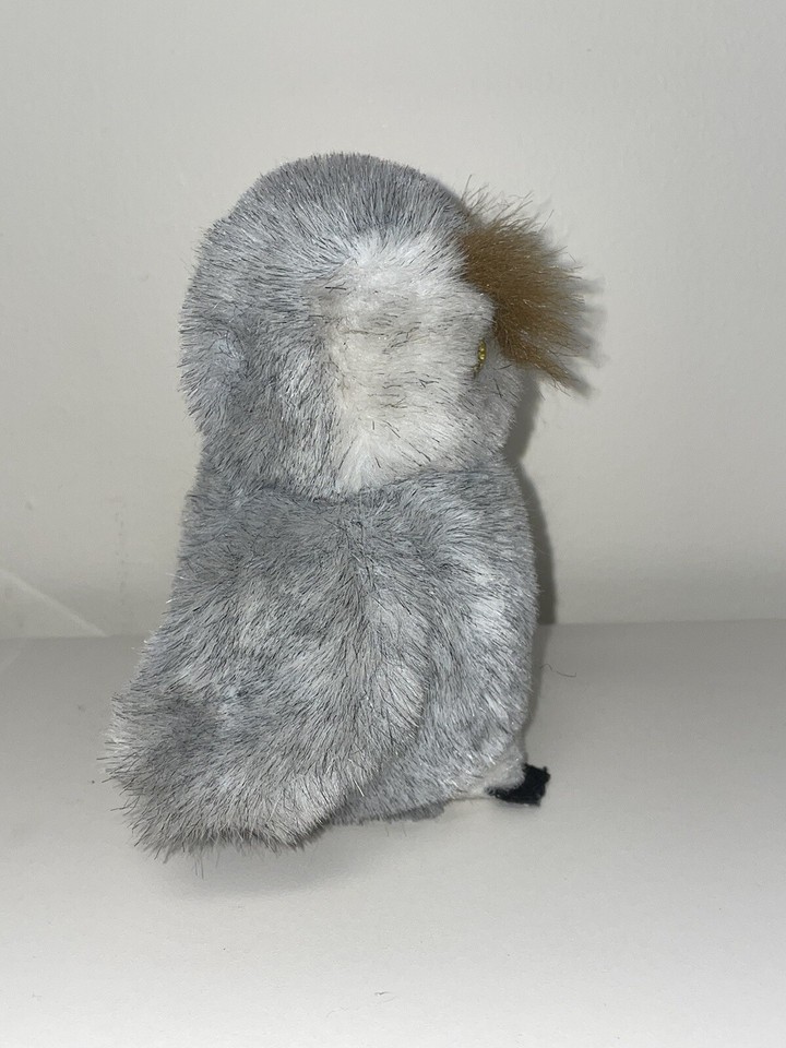 Vintage Cascade Toy Plush Gray Owl 5.5” Stuffed Animal w/ Turning Head ...