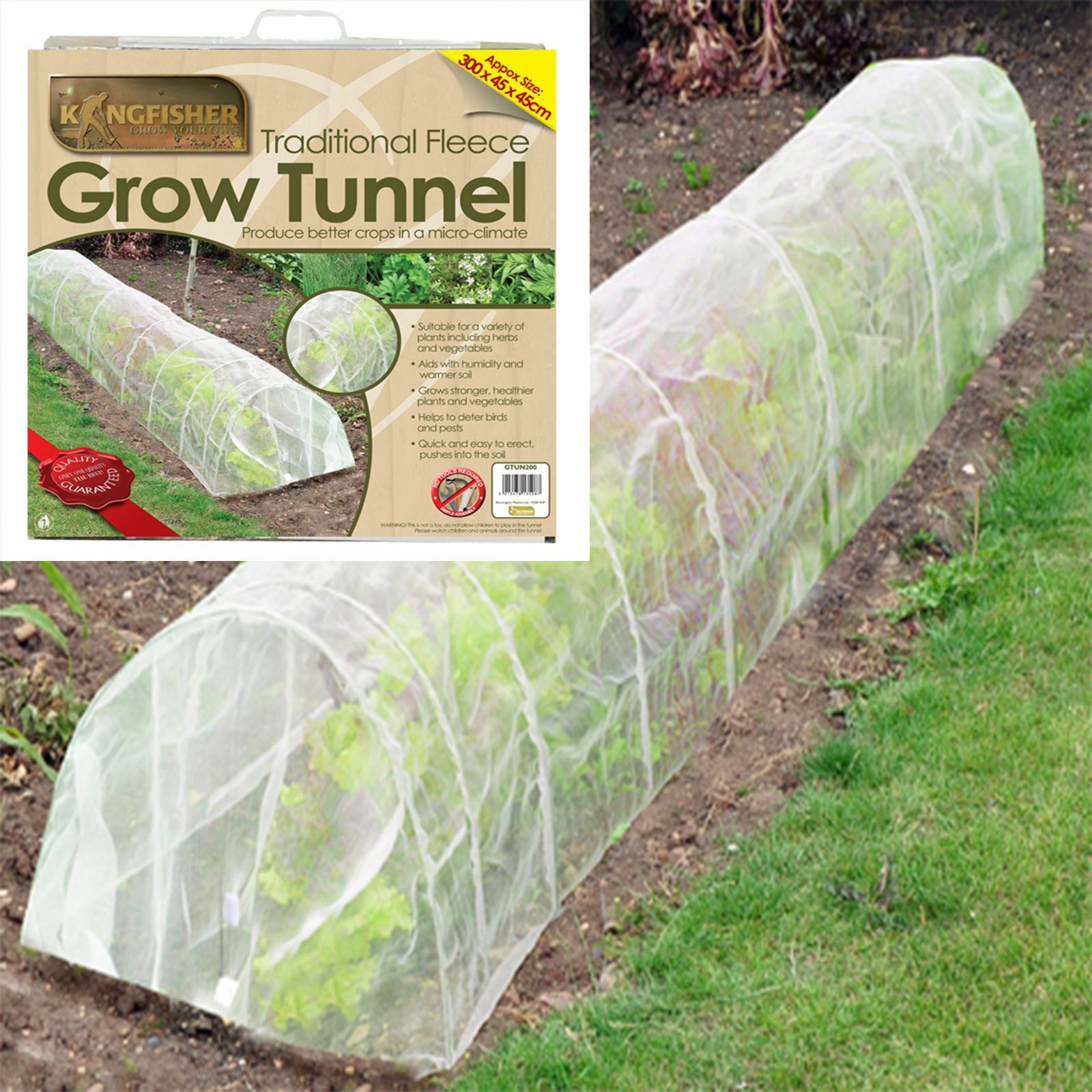 New Growing Tunnel Fleece Plant Grow Stronger Healthier Plants Garden ...