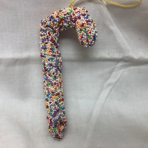 VINTAGE SUGARED HARD PLASTIC CHRISTMAS ornament Gumdrop Candy Cane | eBay
