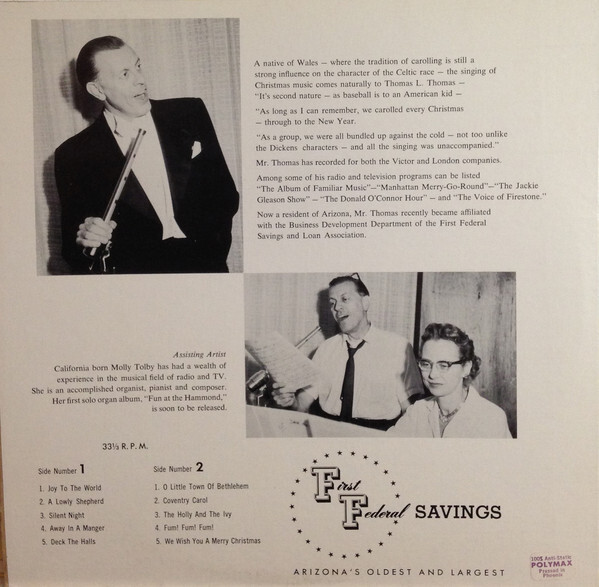 Thomas L. Thomas - Christmas With Thomas L. Thomas 0 10" First Federal ...