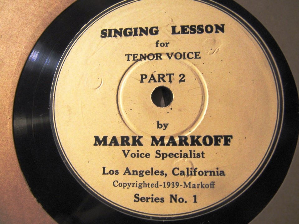 1939 Mark Markoff HOLLYWOOD VOICE TEACHER Lesson TENOR Learn to Sing ...