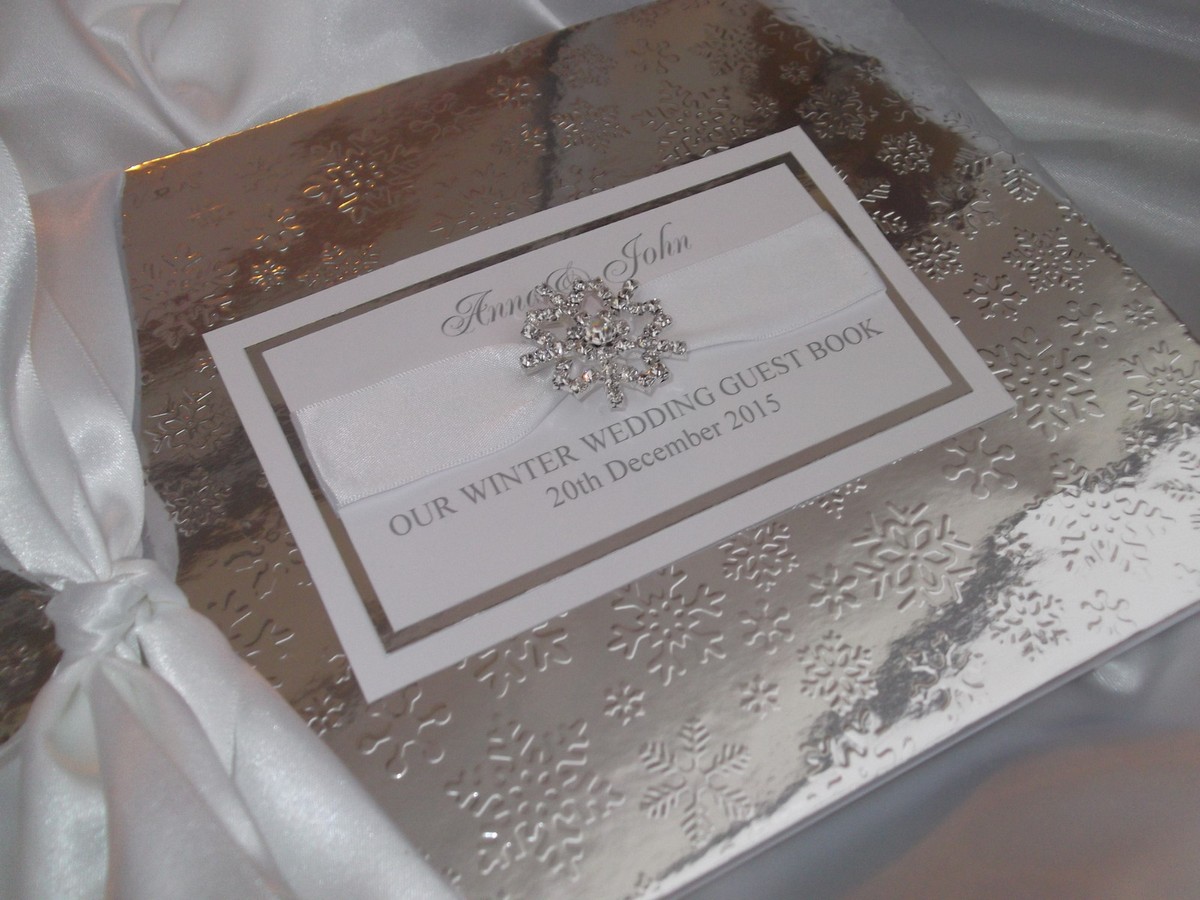 Snowflake Wedding Guest Book Snowflake Guest Book Etsy