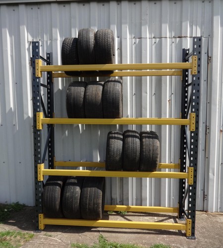 SET L25 HEAVY DUTY TYRE STORAGE RACK RACKING BRITISH MADE 212cm LONGx ...