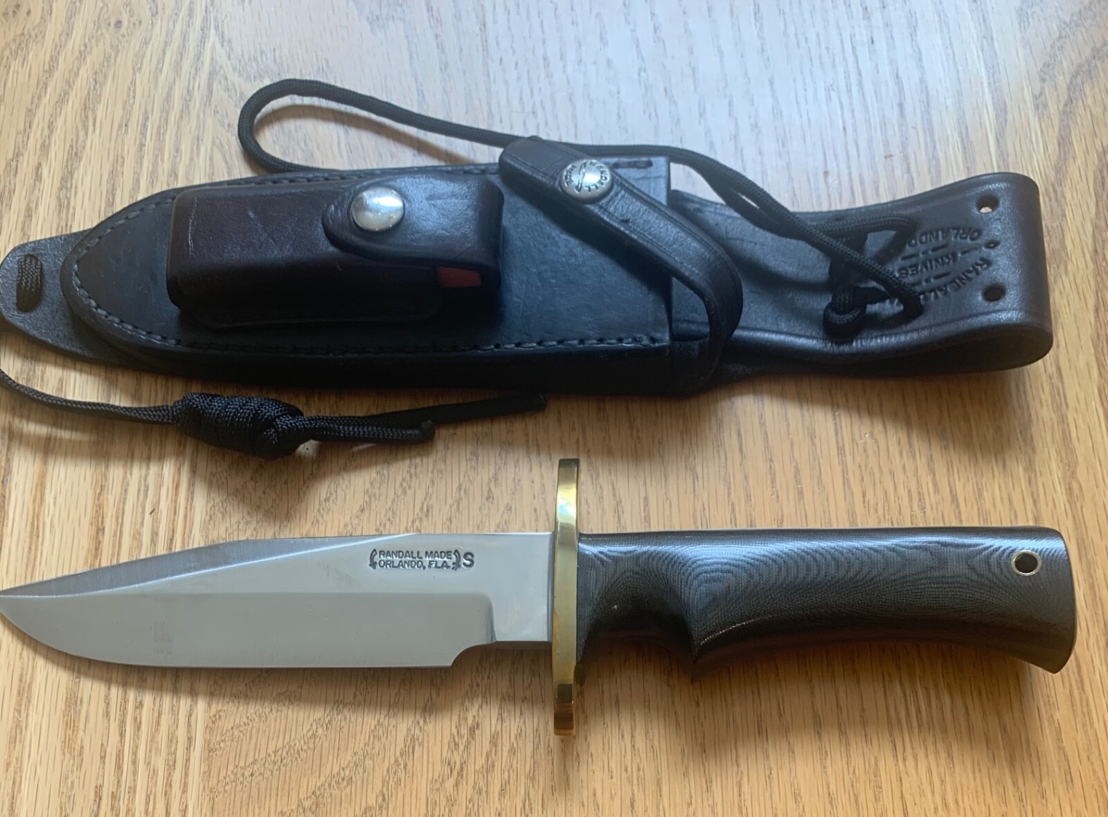 RANDALL #15- 5 1/2" AIRMAN MICARTA KNIFE NEVER USED W/ SHEATH D30 | eBay