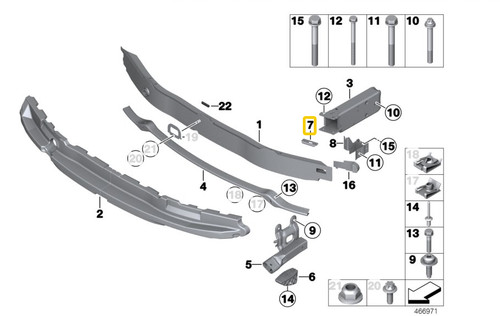 NEW BMW 1 2 3 4 SERIES FRONT BEAM OUTSIDE NUT PLATE 51117286015 14-20 ...