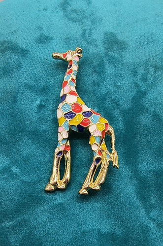 Cute Fashionable Multi-Colored Giraffe Sika Deer Enamel Brooch Pin ...