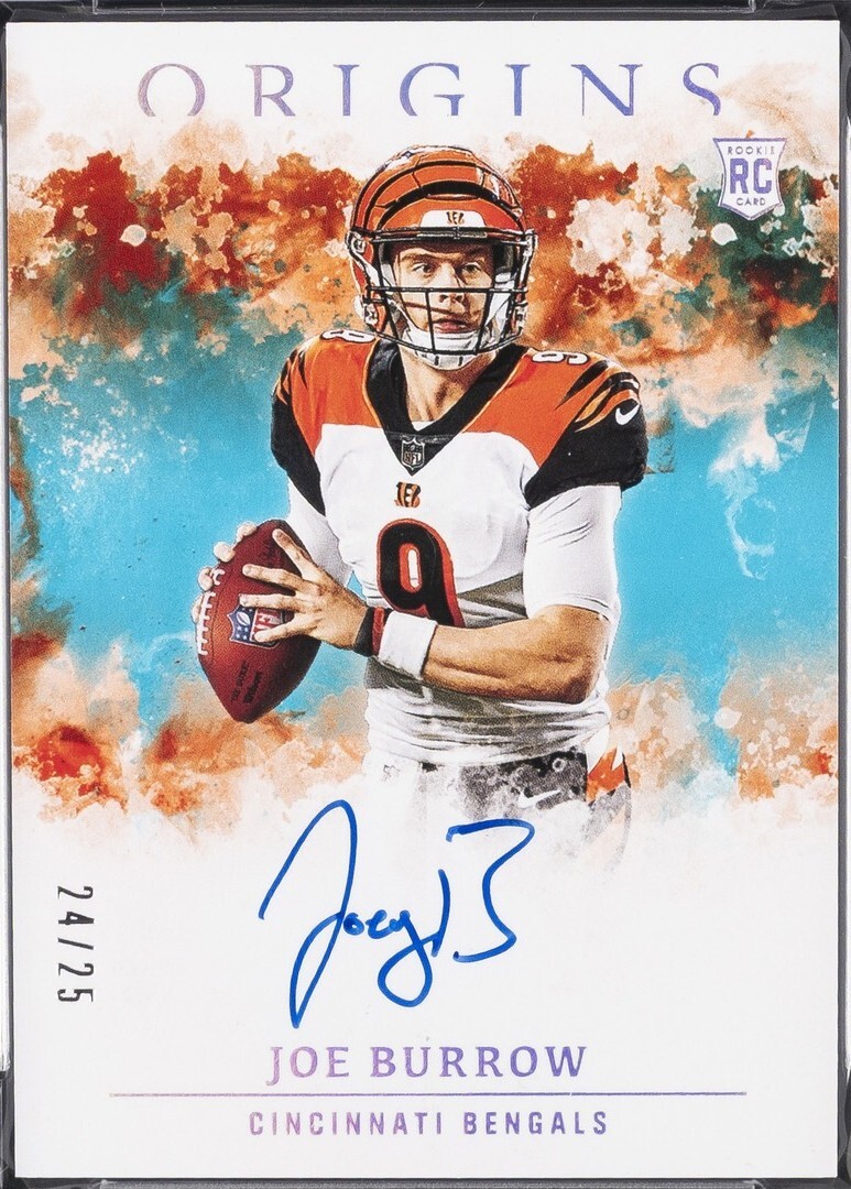 2020 Panini Origins - Rookie Autographs Joe Burrow #RA-JB Turquoise /25 ...