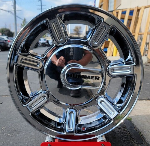 4 New PVD Chrome 17" Hummer H2 OEM Factory Wheels Rims Yukon Sierra ...