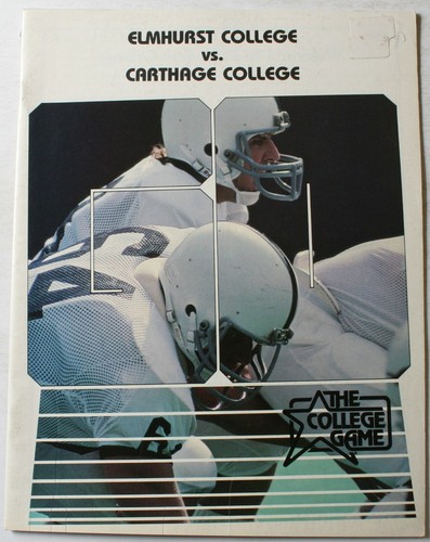 1985 Elmhurst College Bluejays vs. Carthage Red Men Program Football | eBay