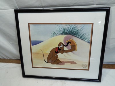 Disney Sticky Situation Pluto Limited Edition Sericel Framed Art 1998 ...