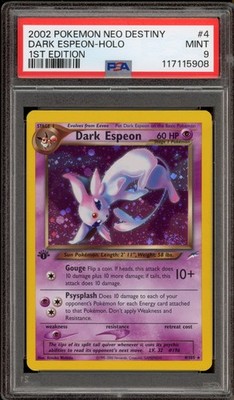 Pokemon Dark Espeon Neo Destiny 1st Edition Holo Rare #4 PSA 9 Mint | eBay