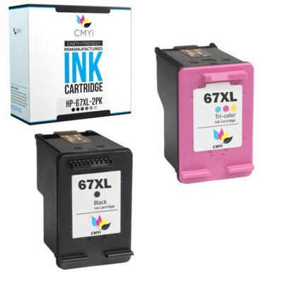 2PK Compatible HP 67XL Ink Cartridge for HP DeskJet 4155e 2755e 2700 ...
