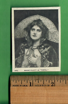 1880's VICTORIAN TRADE CARD - ACTRESS MAXINE ELLIOTT AS "PORTIA" 2.25 ...