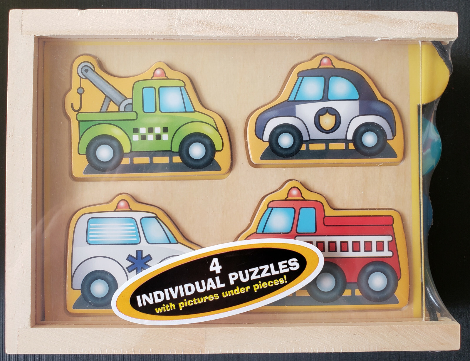 Melissa & Doug Vehicles 4 Wooden Mini Puzzle Pack 4791 for sale online ...