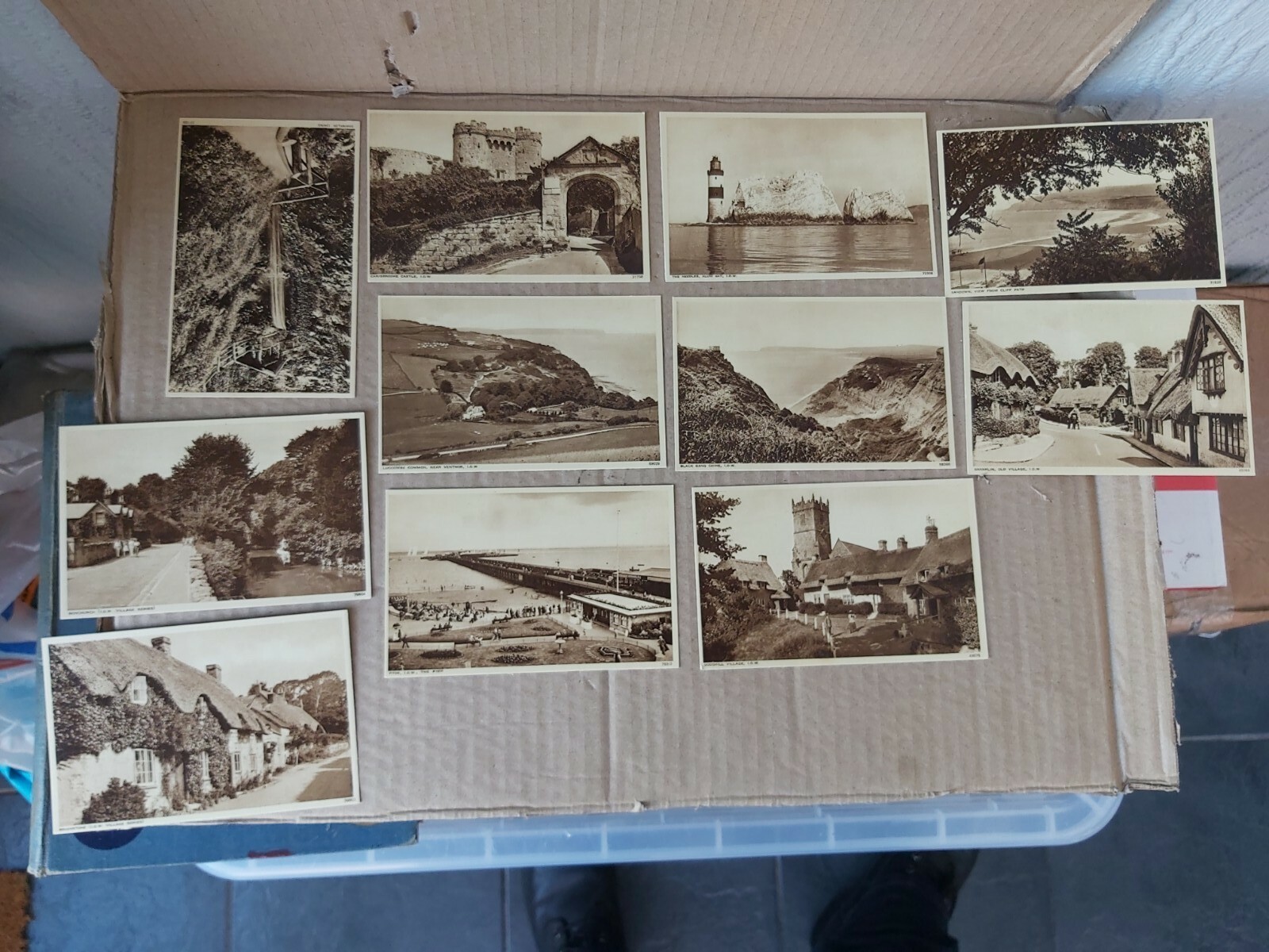 Old Joblot collection IOW Isle Of Wight Postcards and one 1914 IOW Card ...