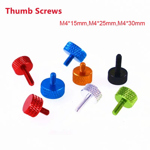 Aluminium Knurled Thumb Screw Colourful Flat Head Hand Grip Knob Bolt ...