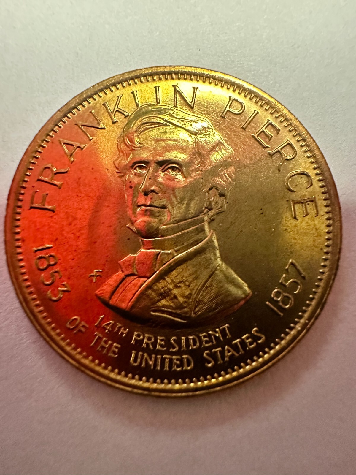 Franklin Pierce USA 14th President Hall of Fame Commemorative Coin ...