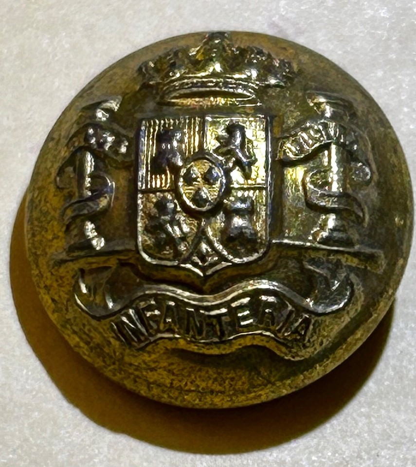 3 Small Brass Authentic Spanish Army Buttons Spanish-American War Cuba ...
