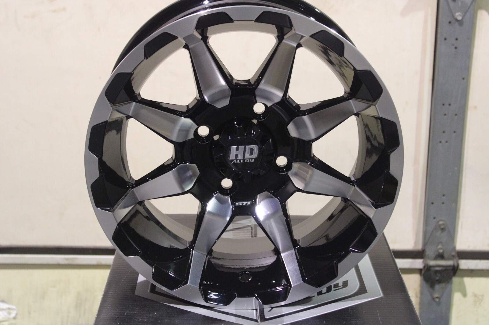 14" STI HD6 Machined/Black ATV/UTV Wheel Single 4-110 5+2 | 14HD600 ...