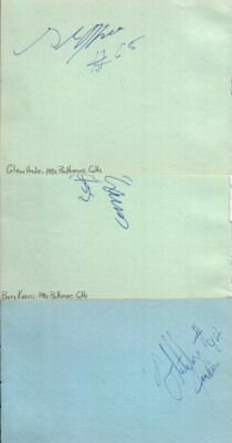 (3) 1982 Baltimore Colts Autographed Album Pages X3 NFL Football #5 | eBay