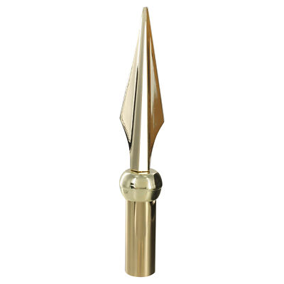 7in Gold Spear Topper With Ferrule - Oak Pole Only | eBay