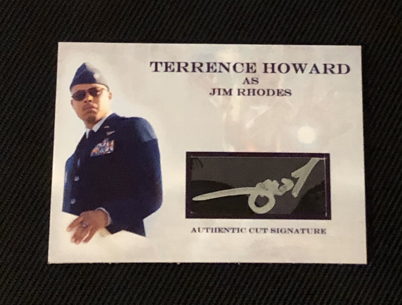 TERRENCE HOWARD SIGNED AUTOGRAPHED IRON MAN CUSTOM MADE CUT SIGNATURE ...