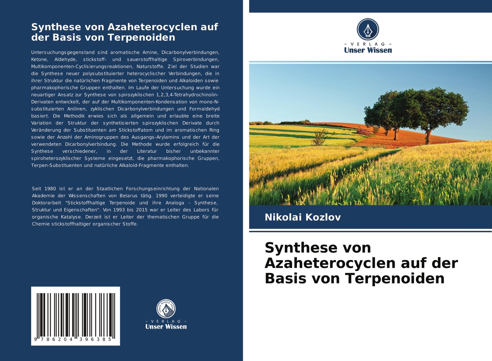 Synthese von Azaheterocyclen auf der Basis von Terpenoiden von Nikolai Kozlov (2022, Taschenbuch ...
