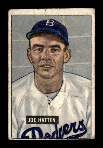 1951 Bowman Baseball #190 Joe Hatten GOOD Brooklyn Dodgers | eBay