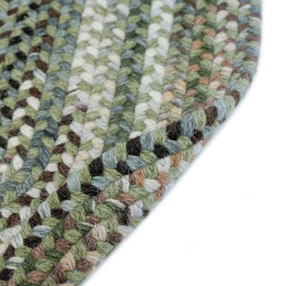 Capel Rugs Sherwood Forest Wool Braided Country Area Throw Rug Olive ...
