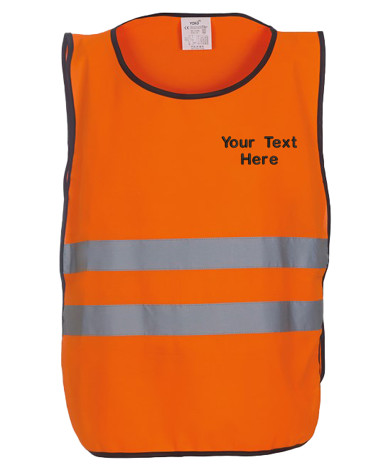 Personalised Embroidered Yoko Hi Vis 2 Tape Tabard Charity Workers ...