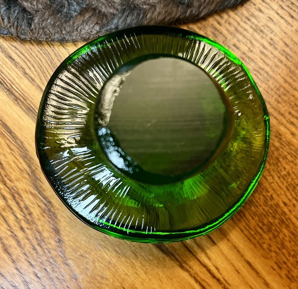 Viking Glass Mushroom Paperweight Green Vintage Small plus LE Glass ...