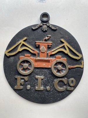 Antique Firemen’s Insurance Co. 1825 Cast Metal Fire Mark Plaque F.I.Co ...