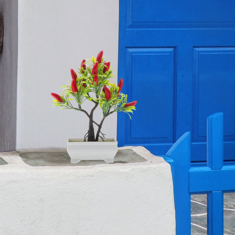 Artificial Bonsai Tree Realistic Faux Desk Fake Decor Plants Indoor | eBay