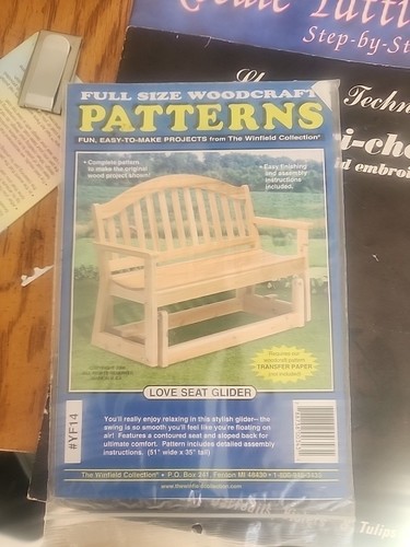 Love Seat GLIDER Chair Full Size Wood-craft Woodcraft Pattern | eBay