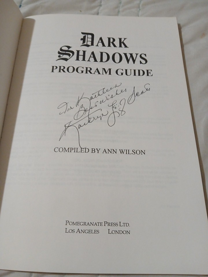 Dark Shadows Program Guide, First Printing, Aug 1995. SIGNED KATHRYN ...