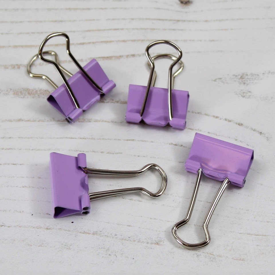 Bulldog Foldback Clips 19mm Letter & Binder in 13 Coloured & Pastel ...