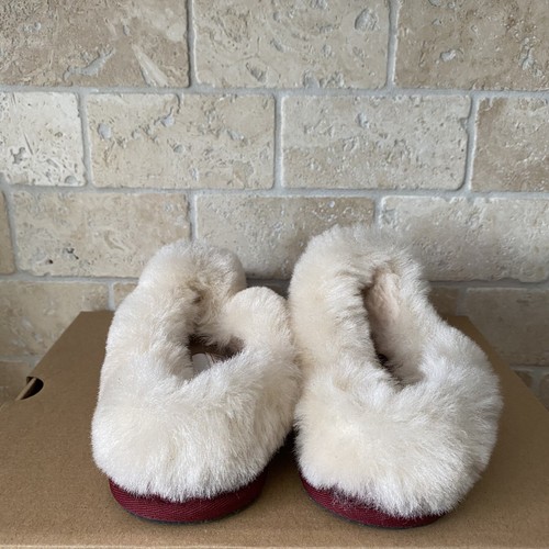 UGG Moraene Burgundy Kiss Red Suede Sheepskin Shoes Slippers Size US 6 ...