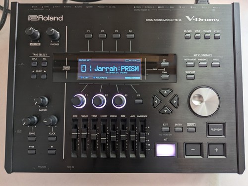 Roland TD-50 Electronic Drum Sound Module w/ Power Cable + Custom Kits ...