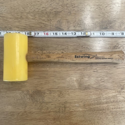 Estwing Plastic Mallet Hammer 9.5" Wood Handle Vintage Yellow | eBay