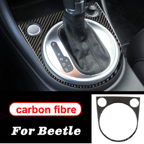 For VW Beetle 2012-2019 Carbon Fiber Car Gear Shifter Frame Cover Trims ...