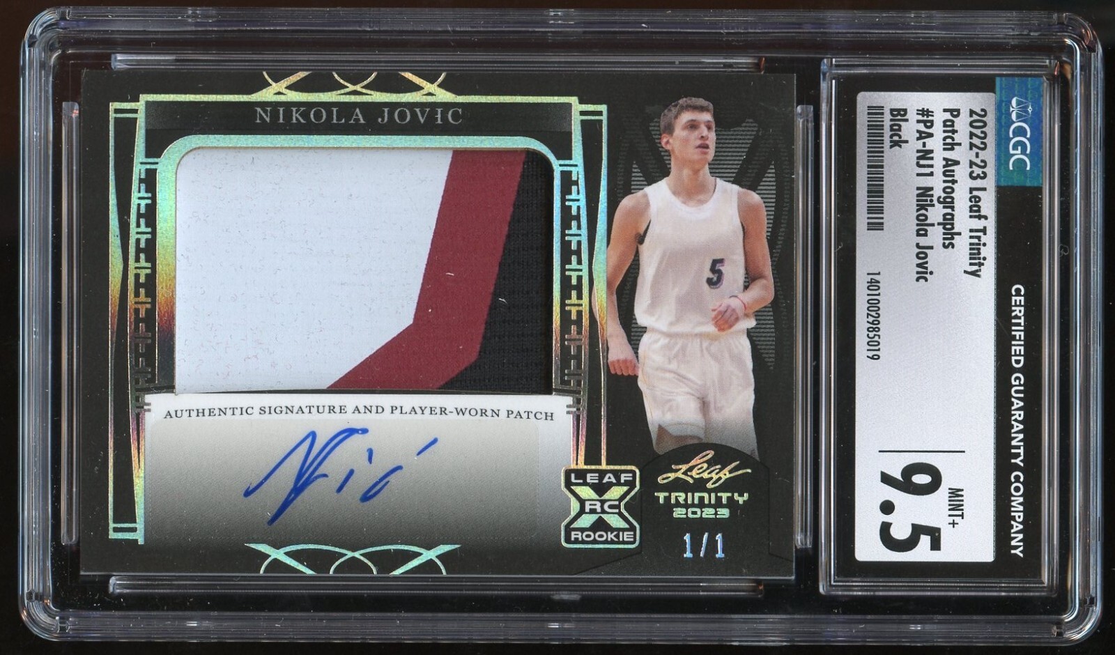 Nikola Jovic 2022 Leaf Trinity #PA-NJ1 Patch Autographs - Purple /1 ...