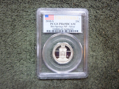 2010 S Silver ATB Quarter Hot Springs PCGS PR69 DCAM First Strike Nice ...