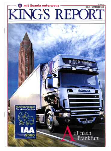 SCANIA TRUCKS / MAGAZINE " KING'S REPORT " 2000 DEUTSCH | eBay