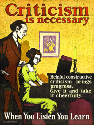 Constructive Criticism - 1925 - Motivational Poster | eBay