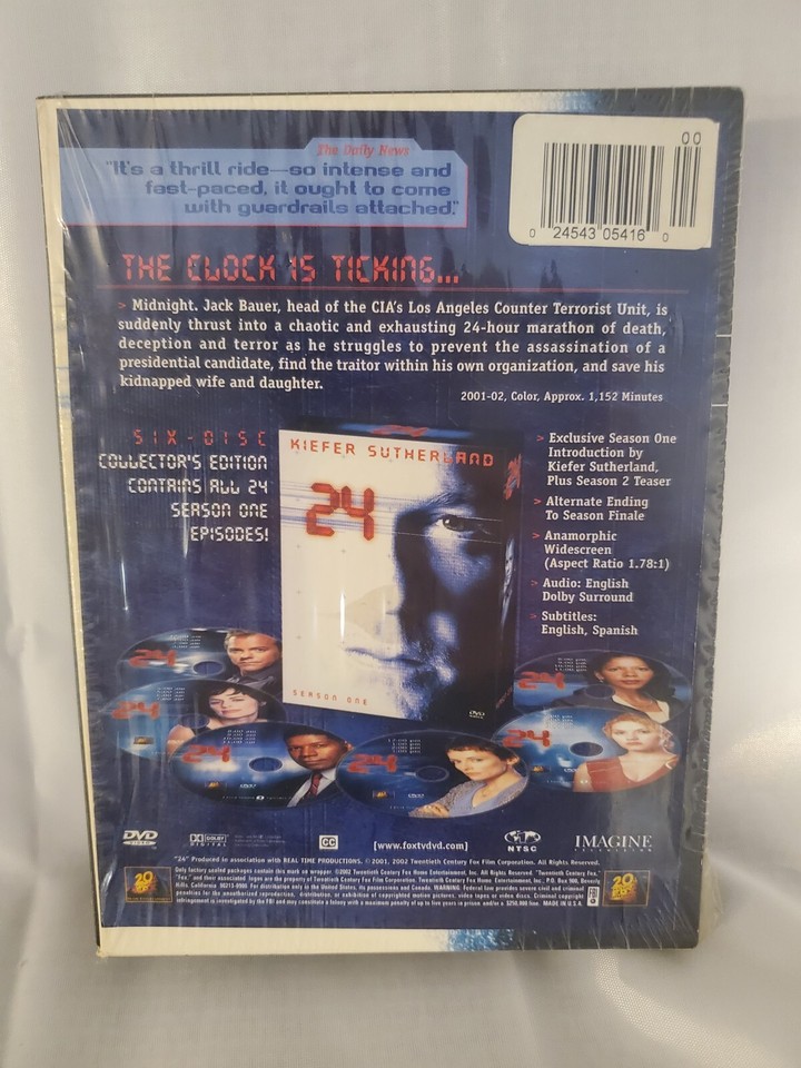 24 Season 1 (DVD, 2002) TV Series New Sealed 24543054160 | eBay