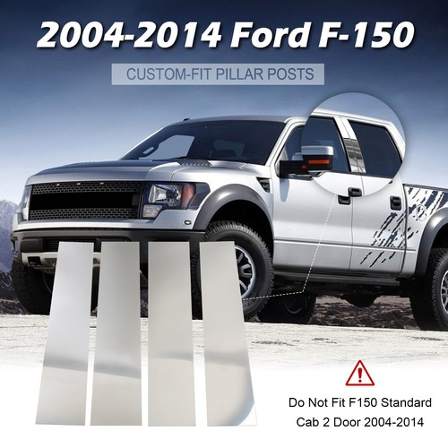 Stainless Car Window Pillar Posts Strip Cover Trim PVC For Ford F150 ...
