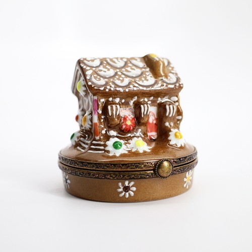 Retired Limoges, France Porcelain Gingerbread House Trinket Box | eBay