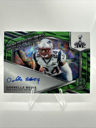 2024 Panini Spectra Champion Signatures Green Prizm Darrelle Revis Auto ...