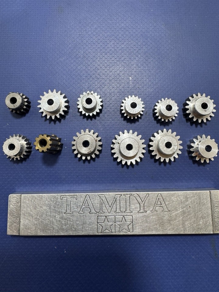 Tamiya Vintage Pinion Gears X12 Joblot Bundle Rc Car Spares Cw Grubs ...