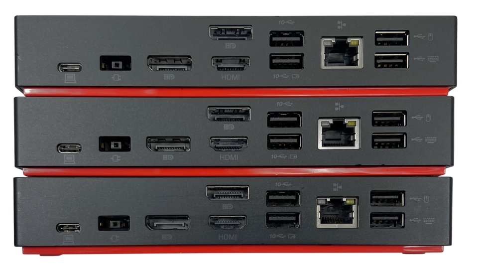 (LOT OF 3) Lenovo ThinkPad USB-C Dock Gen 2 Type 40AS Model LDC-G2 + 3x ...